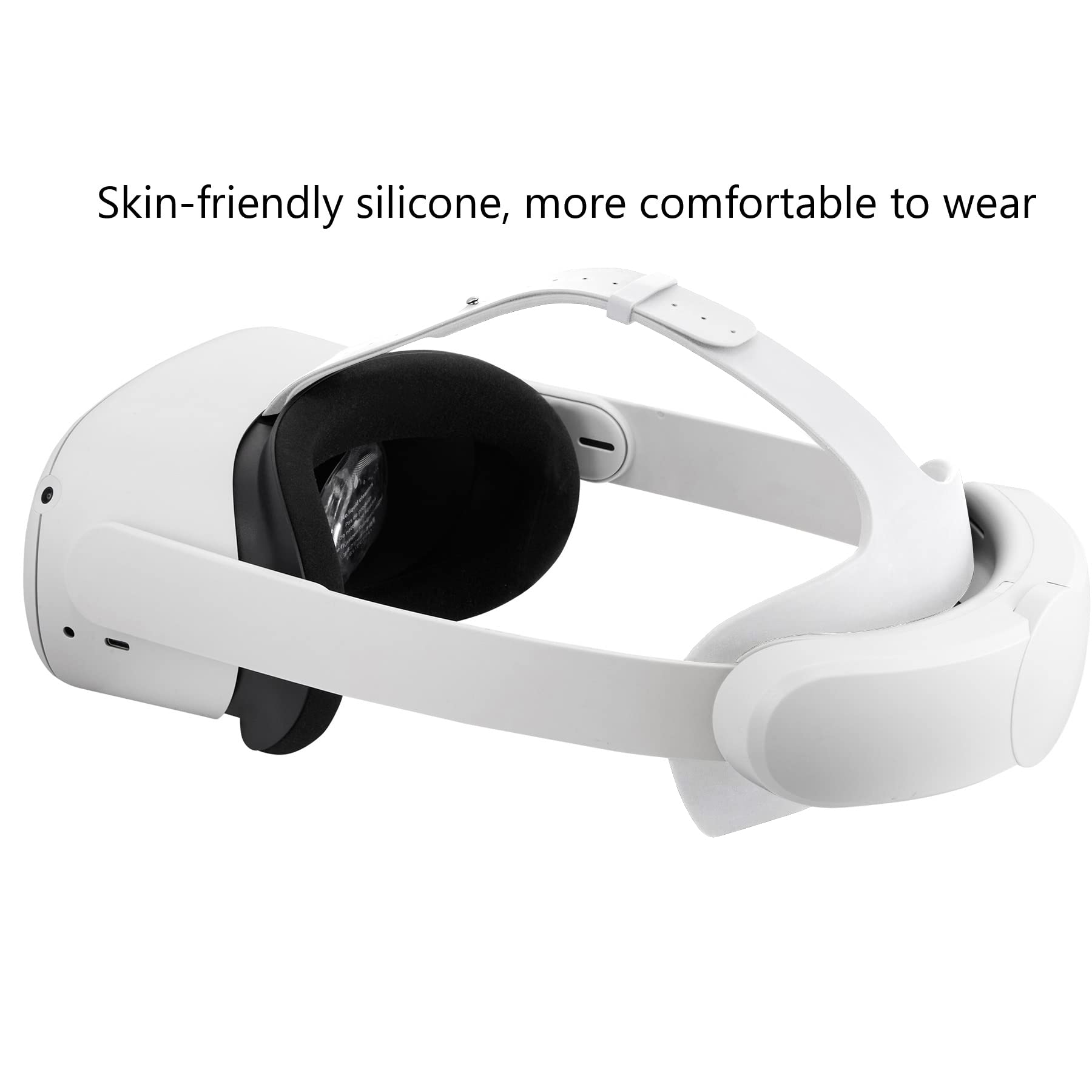 Soarking Headset Accessories Elite Head Strap Replacement Parts for Quest 2,Carrying Case Friendly(White)