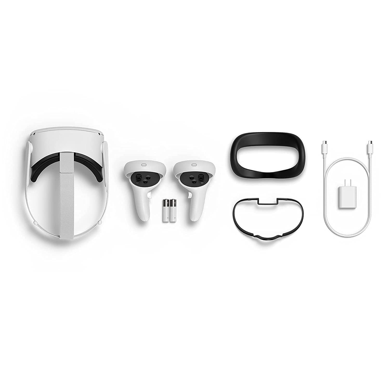 Oculus Newest Quest 2 - Advanced All-in-One Virtual Reality 256GB Storage Gaming Headset, LCD Display, Bundle with TSBEAU 13Ft Link Cable + Batteries and Charger Accessories