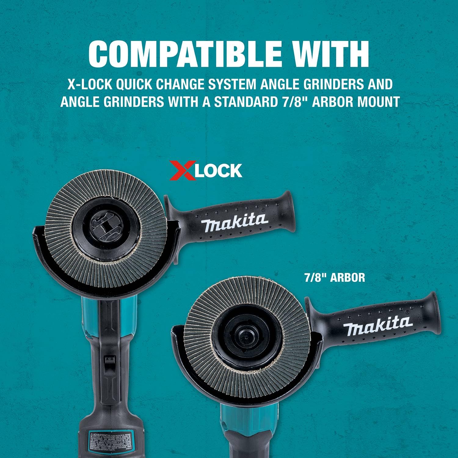 Makita T-03894 X-LOCK 4β1/2" 40 Grit Type 29 Angled Grinding and Polishing Flap Disc for X-LOCK and All 7/8" Arbor Grinders