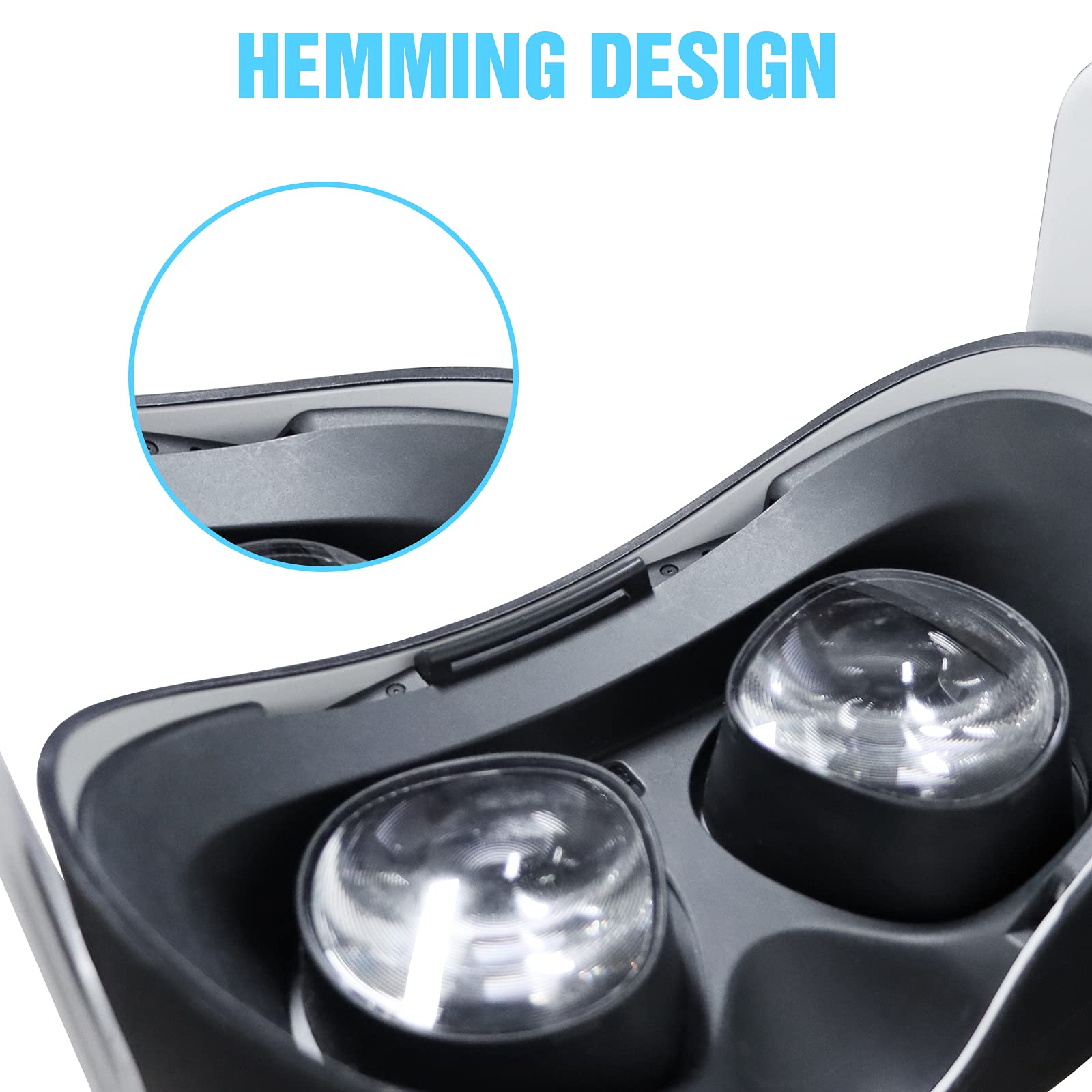 Oculus Quest 2 VR Shell Front Face Protector Cover Silicone Front Face Protective Cover Skin for Oculus Quest 2 VR Headset Non-Slip Washable Anti-Scratch Anti-Dust Anti-Shock (Black)