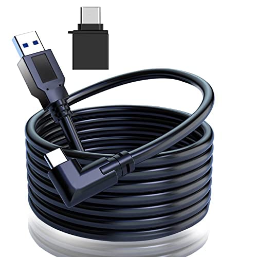 Oculus Quest 2 USB C Link Cable 5m Nylon Braided, VR line Compatible for Oculus Link Virtual Reality Headset Cable, with USB 3.2 Gen 1 5Gbps 3A