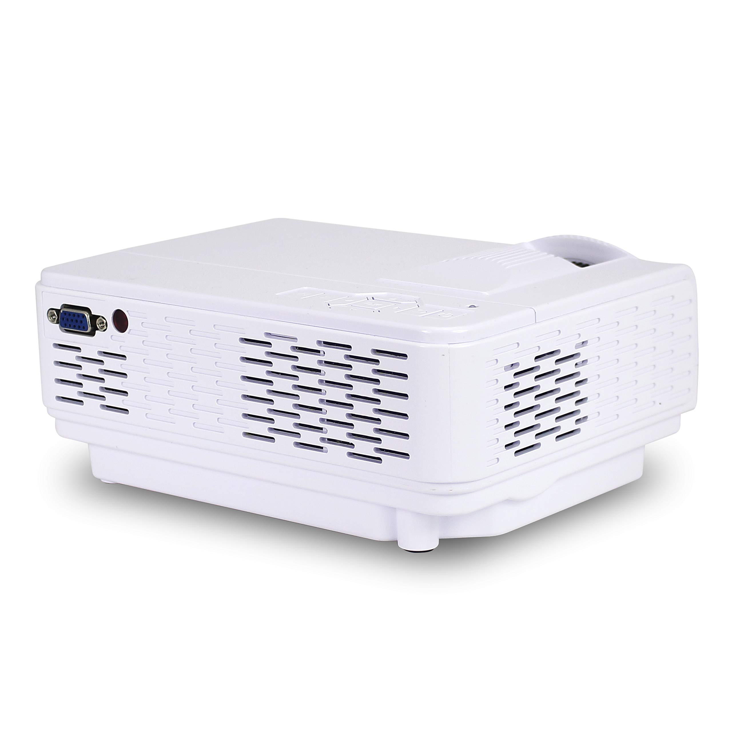 Magnavox MP601 Portable Home Theater Projector with Bluetooth Wireless Technology and Remote in White | Supports 1080p HD Quality | HDMI, USB, AV, & VGA Ports |