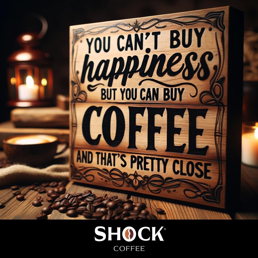 Shock Coffee Espresso 9.5 - Single Serve Cups, Robust Flavor with a Smooth Finish, Fresh Look Bolder Taste
