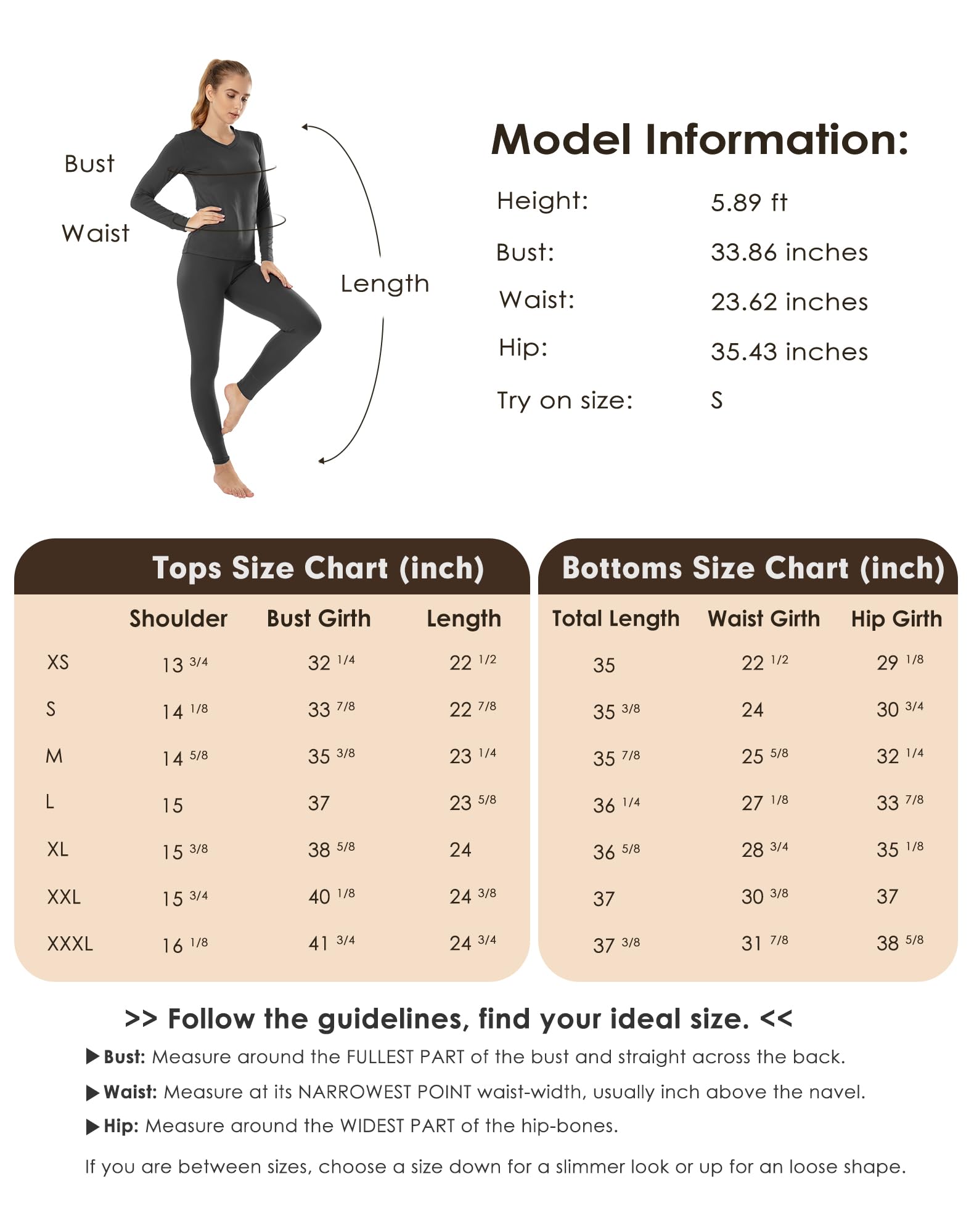 MANCYFIT Womens Thermal Underwear Long Johns Set with Fleece Lined Ultra Soft V Neck Dark Grey X-Large