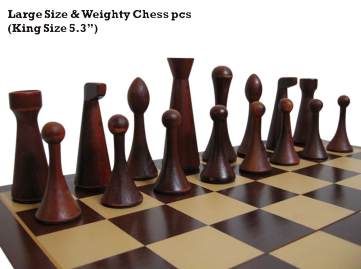 STARPPLE Weighty & Durable 21 inch Real Wooden Chess Set. Luxurious Handmade Chess Board Game Sets with Storage for 5.3β Heavy & Designed 34 Wooden Large Pieces Including 2 More Queens. (Designed)