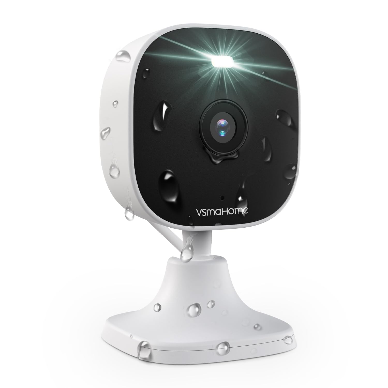 VSMAHOME Security Camera, 2.5K Outdoor/Indoor Spotlight Wi-Fi Security Camera, Color Night Vision, Motion Detection