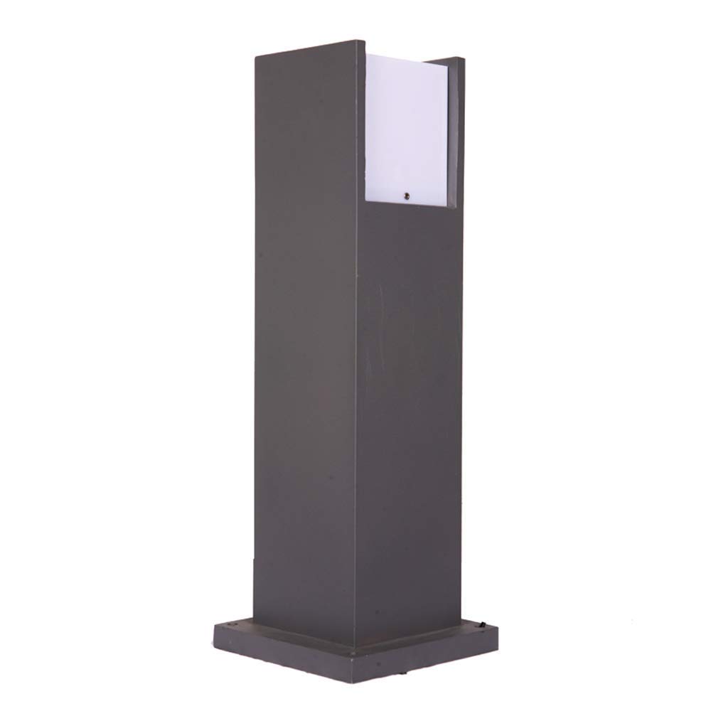 Liunce European Metal Aluminum Acrylic Post Light Modern Simple Outdoor Waterproof Pillar Light Loft Garden Gate Courtyard Home Villa Decorative Column Lamp E27 Edison
