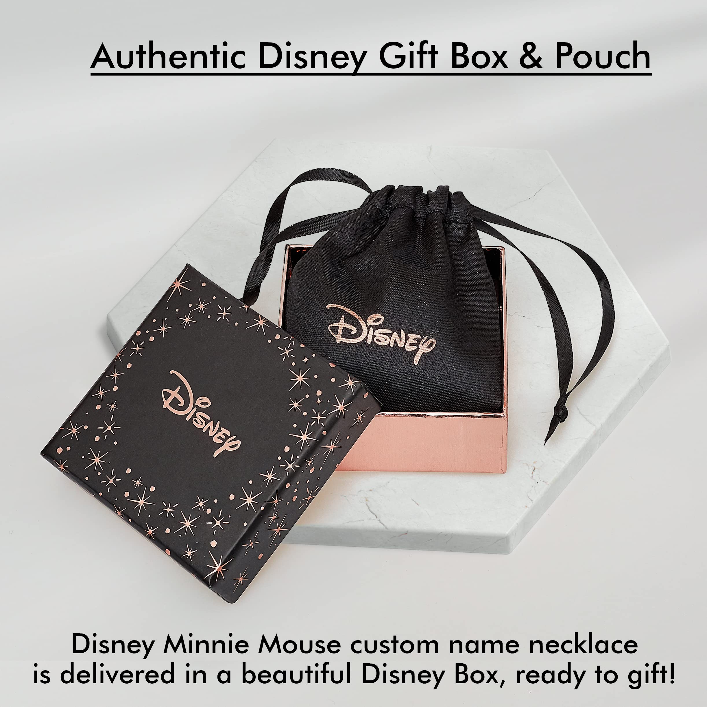 Mickey Mouse Personalized Necklace - 14K Gold Over Sterling Silver Name Necklace Personalized, Customized Name Jewelry, CZ Mickey Icon - Script Font Custom Pendant