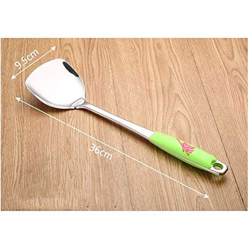 LMMDP 1 Set 6pc Durable Portable Stainless Steel Non-stick Ladle Food Wok Spatula Spoon Kitchen Tools Cooking Utensil Cookware Espatula