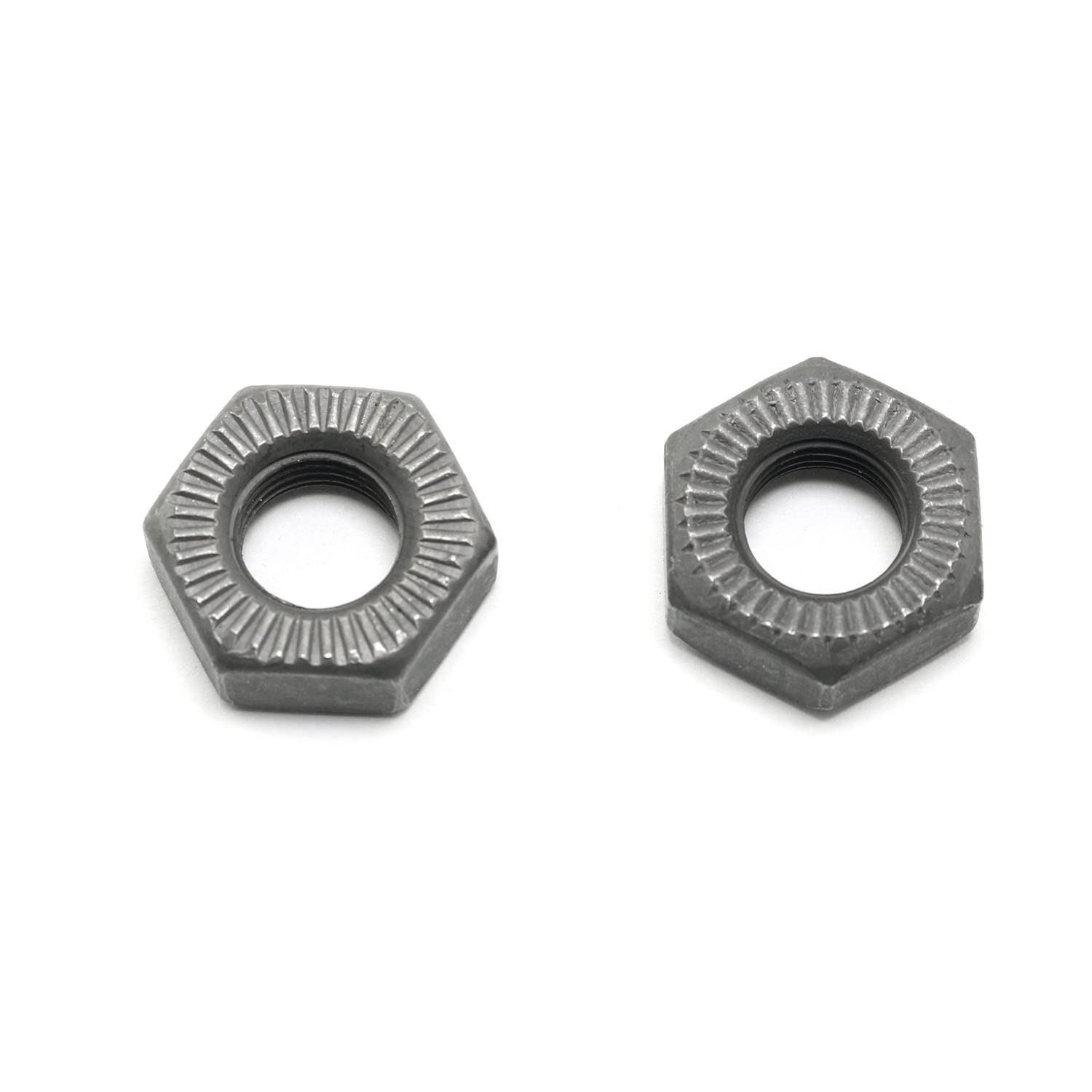 Pro Bamboo Kitchen 2PCS Front and Rear Hollow Shaft Nuts 3/8" Zinc Alloy Hub Lock Nut for MTB Quick Repair Thickness 7mm