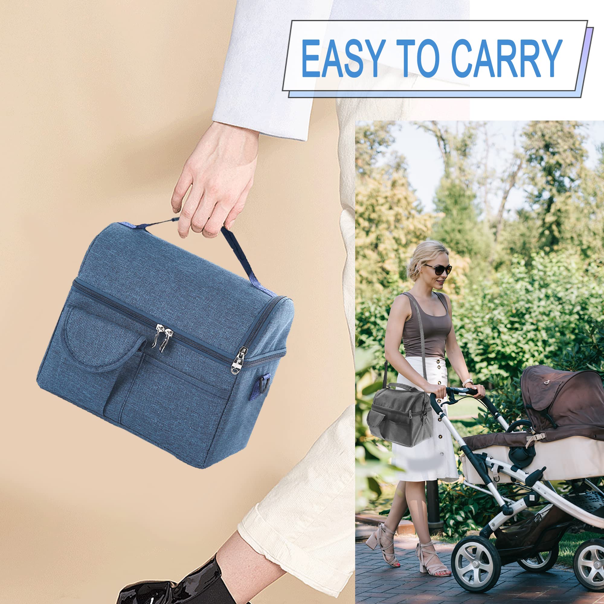 Willow Pump Carrying Case,Wearable Breast Pump Bag Adjustable Straps with Cooler Pocket for Working Mom,Compatible with Momcozy,Willow and Elvie,Holds Pumping All Accessories and Milk Bags