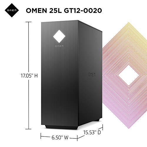 OMEN 25L Gaming Desktop PC, NVIDIA GeForce GTX 1660 Super, 10th Generation Intel Core i5-10400F Processor, HyperX 8 GB RAM, 512 GB SSD, Windows 10 Home (GT12-0020, 2020)
