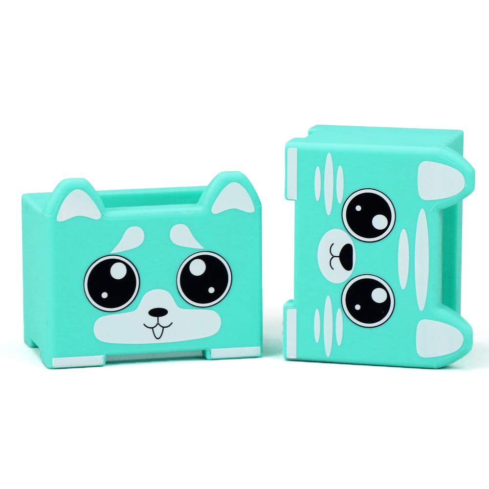 Morlike 2 Pack Silicone Booster Seat Belt Buckle Holder (Animal-Blue)