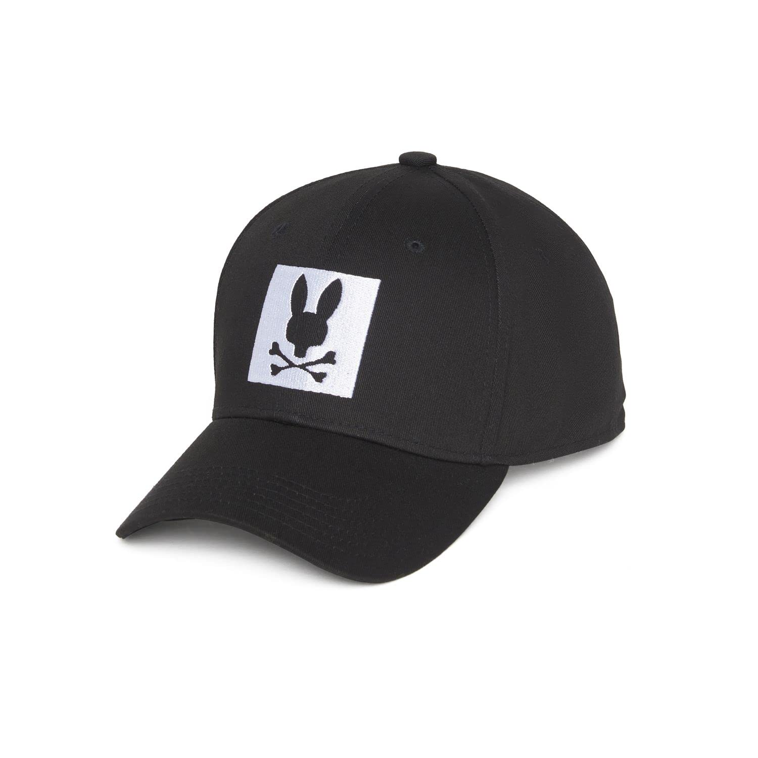 Psycho Bunny Codd Baseball Cap (Black, One Size)