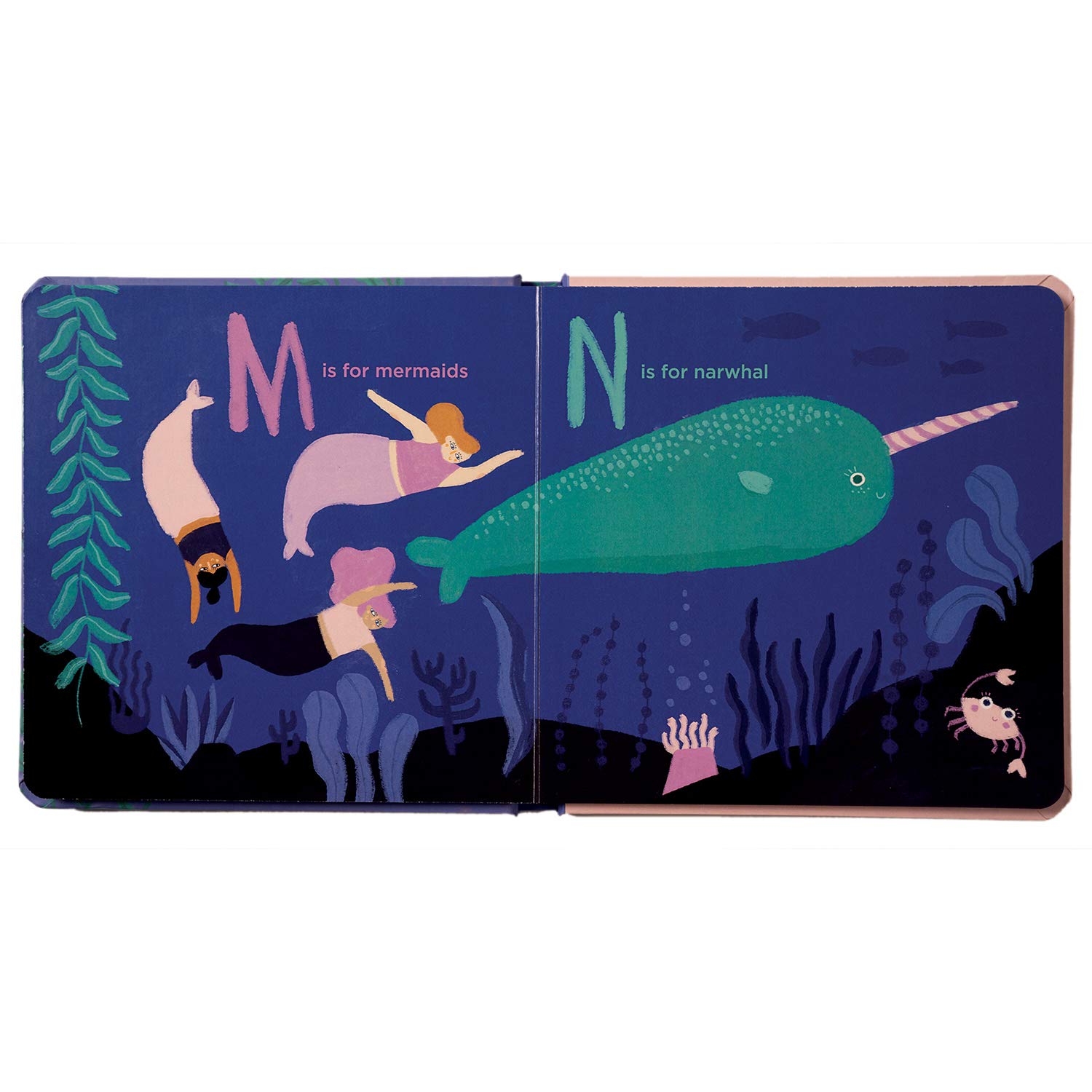 Manhattan Toy Mermaid's ABCs Baby Board Book, Ages 6 Months and up