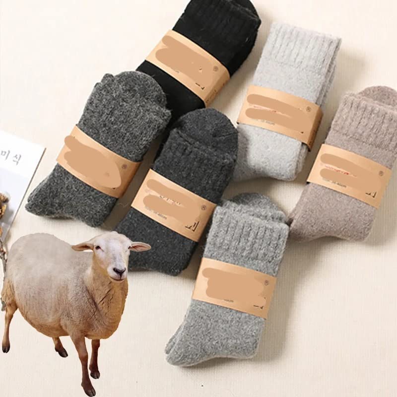 Socks -Thick Wool Socks Men Warm Winter Cashmere Cotton Long Socks Snow Boots Floor Thicken Thermal Sock 5 Styles