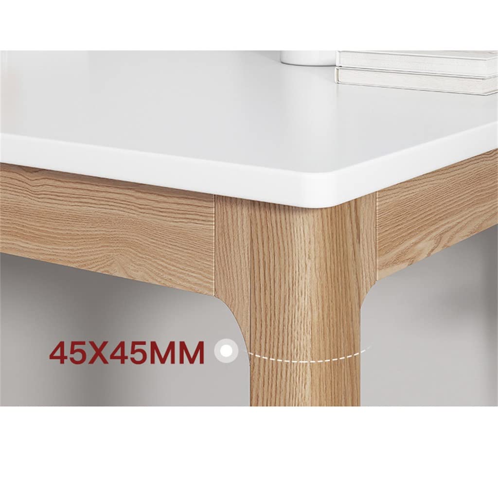 KXDTZ Solid Wood Desk Home Desktop Computer Desk Small Apartment Writing Desk Bedroom Study Table Without Chair (Color : D, Size : 80cm)