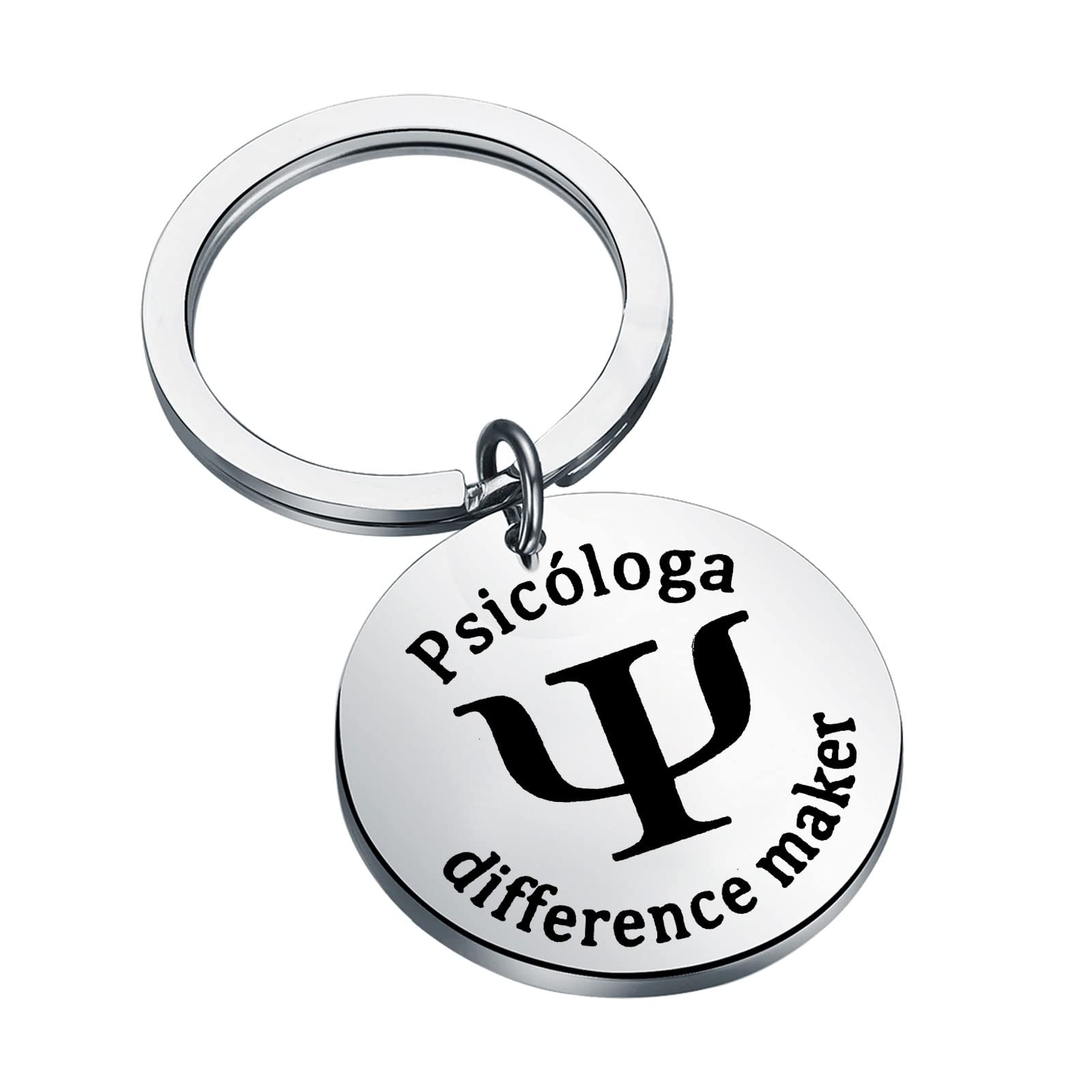 Psychology Keychain Psychologist Gift School Psychologist Jewelry Psych Student Gift Psicóloga Difference Maker Keychain (Psicóloga difference maker)