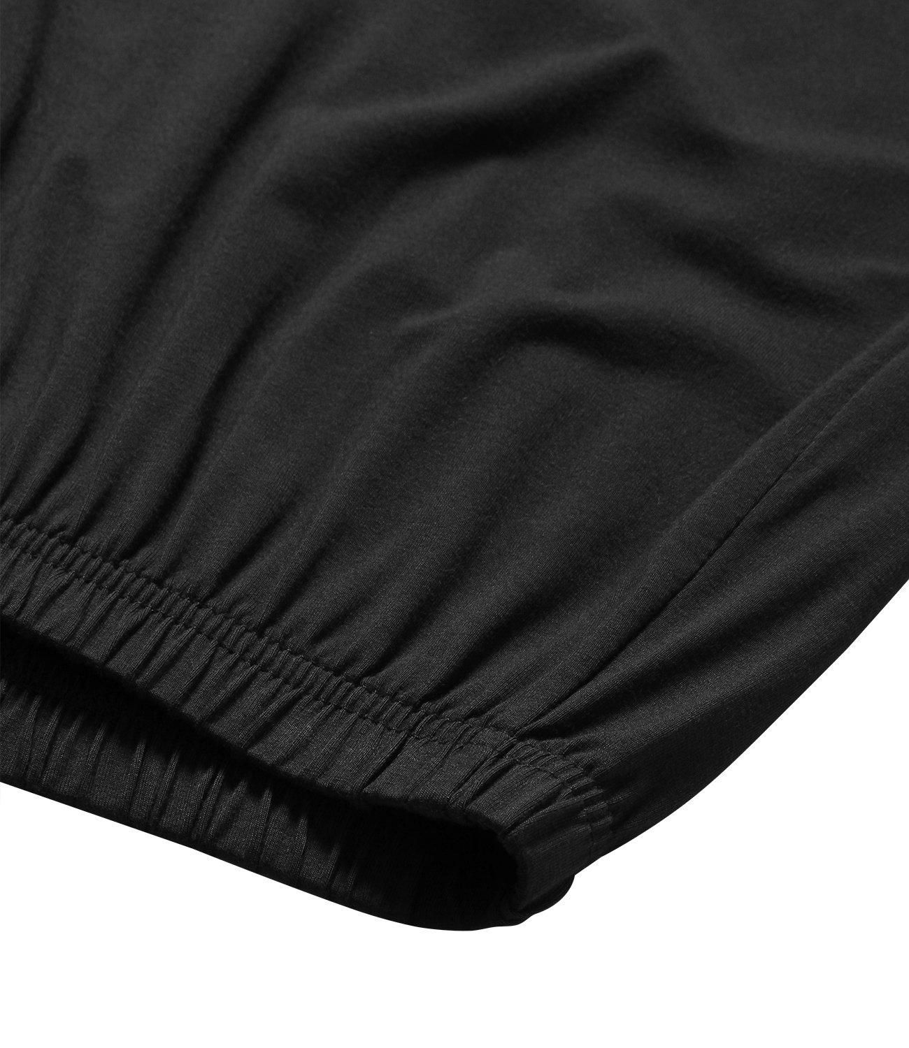 Latuza Women's V-neck Short Sleeves Pajama Set L Black