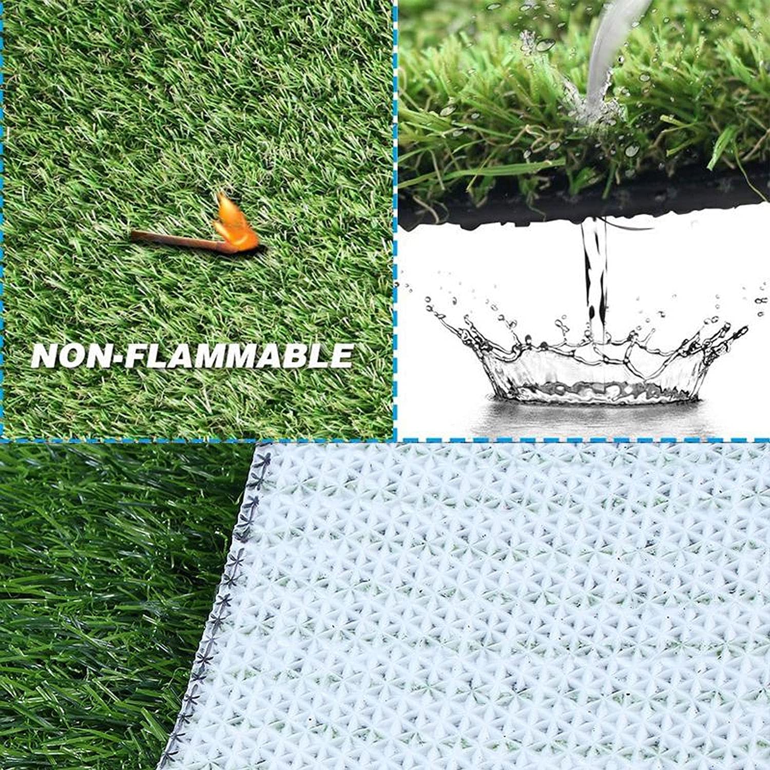LOMANTOWN Artificial Grass Rug Fake Grass Pad 2 x 6 FT Patio Fake Turf Grass Area Rugs with Drainage Hole for Balcony, Garden, Deck, Dog Pee Pad