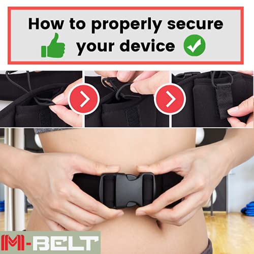 MBELT - Anti Dropping Mic Belt with Innovative Rubber Band Lock - Adjustable Microphone Transmitter Carrier Belt up to 36 inches - Mic Belts for Theatre I Fitness Instructor Classes I Coach