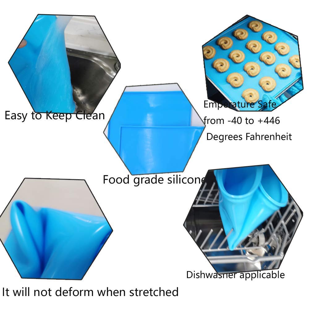 Silicone Cake Roll Maker,Silicone Baking Mat,Multipurpose Silicone Nonstick Pastry Mat, Portable Food Mat Travel Placemat for Toddler，ilicone Cake Roll Maker, Bakeware Baking Tools (10'', Blue)