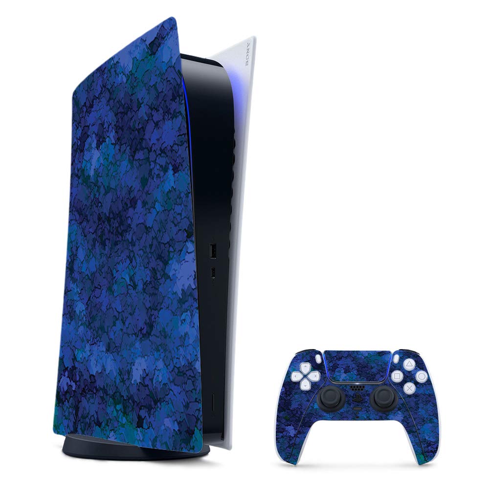 MightySkins Gaming Skin for PS5 / Playstation 5 Digital Edition Bundle - Blue Ice | Protective Viny wrap | Easy to Apply and Change Style | Made in The USA