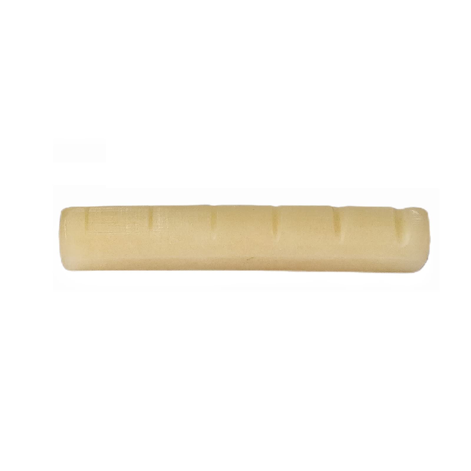 Miwayer 6 String YMH Acoustic Guitar Unbleached Bone Nut, Guitar Bridge Nuts, Cut from Whole Bones, 43x5x9mm (6 String YMH Guitar Nut 43mm 2 Pack)