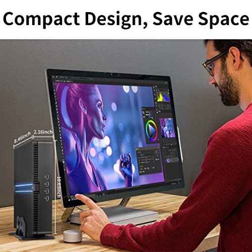 msecore Mini Gaming PC, Core i9-9900KF 8 Cores Max 5.0GHz, RTX2060 6G Graphics Card, 64G RAM 2T NVME SSD Desktop Computer, 8K, Triple Display, WiFi 6E Bluetooth 5.3, Windows 11 Pro