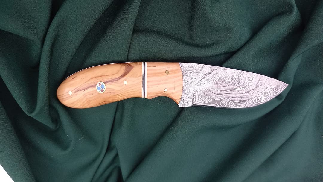 PSK20 - 1| 3| 5| 10| 15| 20 Pieces Pack Bulk Lot, Beautiful FIX Blade Damascus Steel Skinner knife Combination of Wood Handle GIFT, Bulk Discounted (3 Pieces)