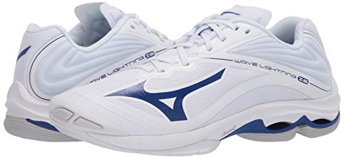 Mizuno Wave Lightning Z6 Mens Volleyball Shoe, White-Navy, 12