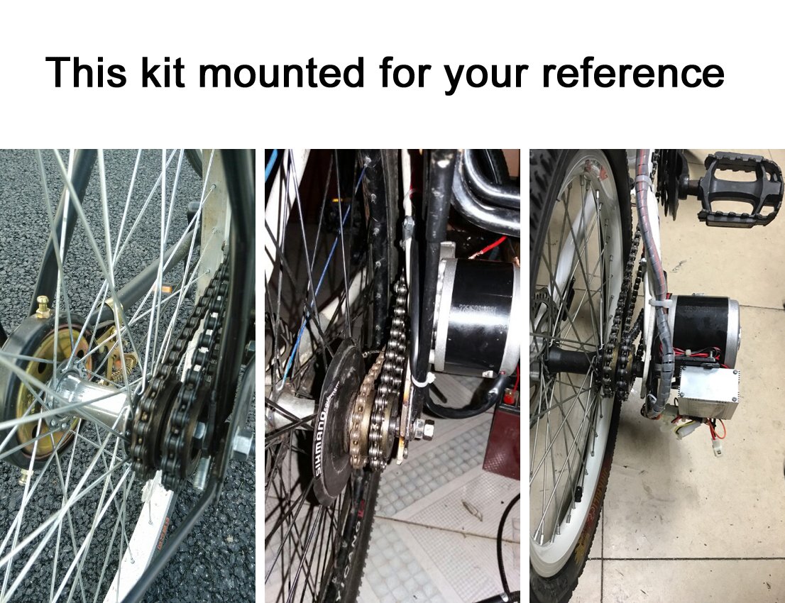 L-faster 24V 36V 350W Electric Motorized Electric Drive Bike Conversion Kit E-Bicycle Kit E-Bike Motor Set HOMEMADE DIY Electrci Bicycle (24V350W)
