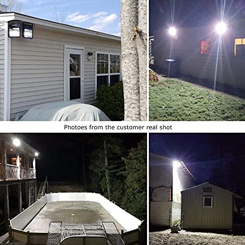 LEPOWER LED Flood Light Outdoor, Super Bright Work Light Plug in, Halogen Bulb Equivalent, 6000K, IP66 Waterproof, Outdoor LED Lights Fixture for Backyard, Garden, Garage, Playground
