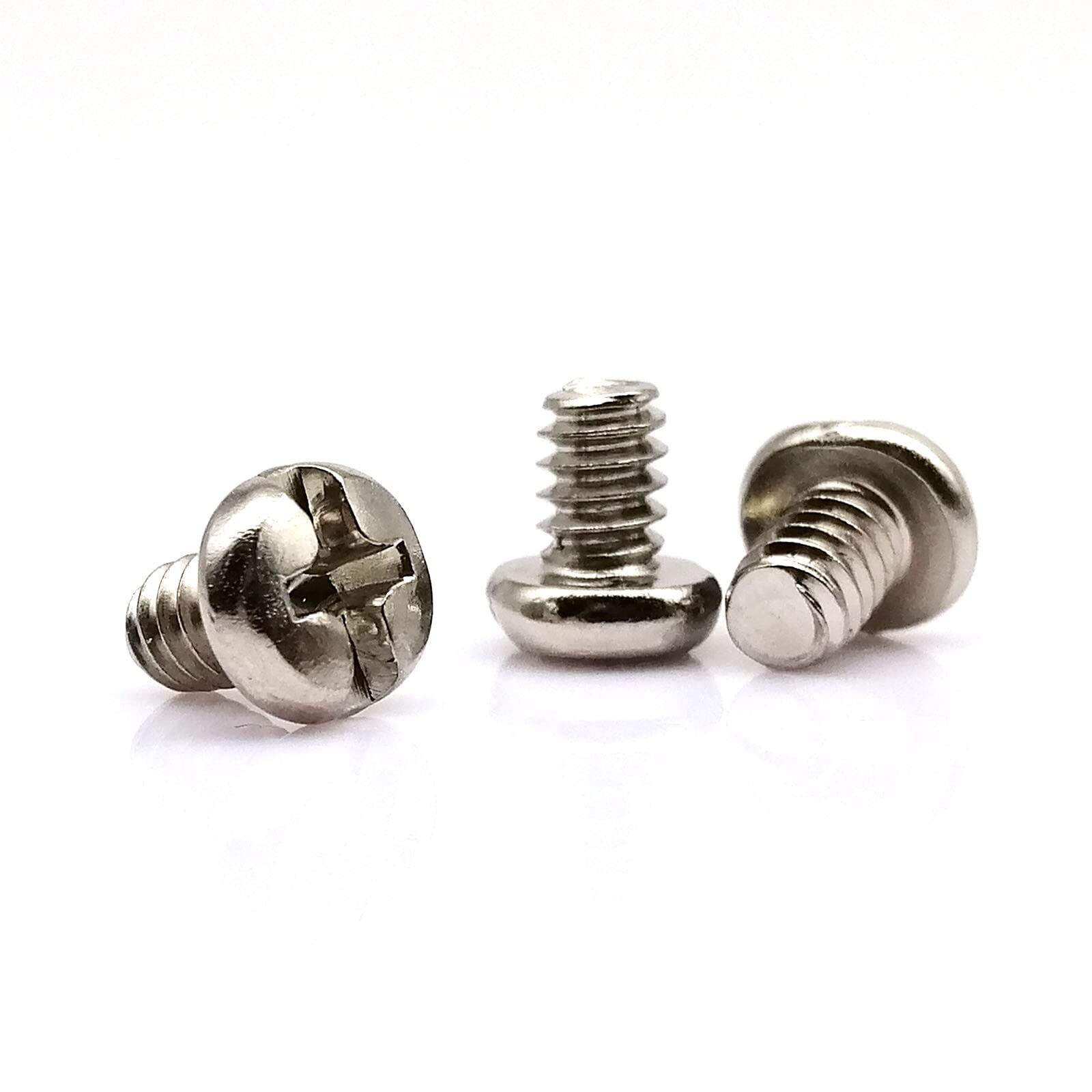 WAAZI Industrial Screws 25pcs Silver Black PC Case Hard Drive Disk HDD Power Supply PSU Sound Video Graphics Card Mount Fix Repair Screw Bolt Computer E (Color : Silver)