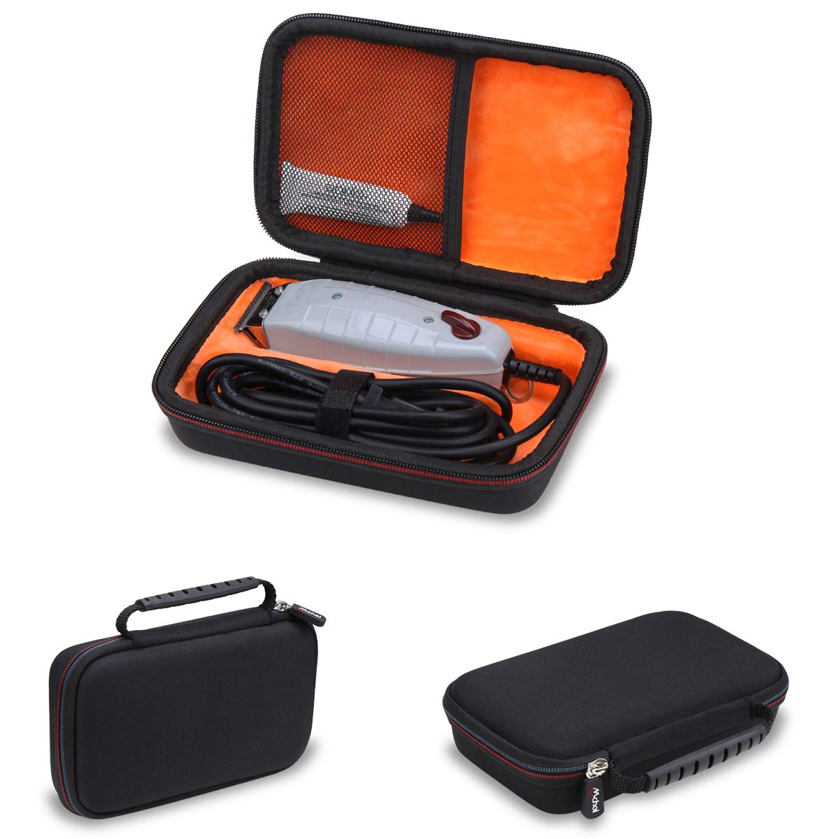 Mchoi Hard Portable Case for Andis Professional T-Outliner Beard/Hair Trimmer, Model GTO 04710/ 04603/ 04775, with Mesh Pocket for Combs and Accessories, Case Only