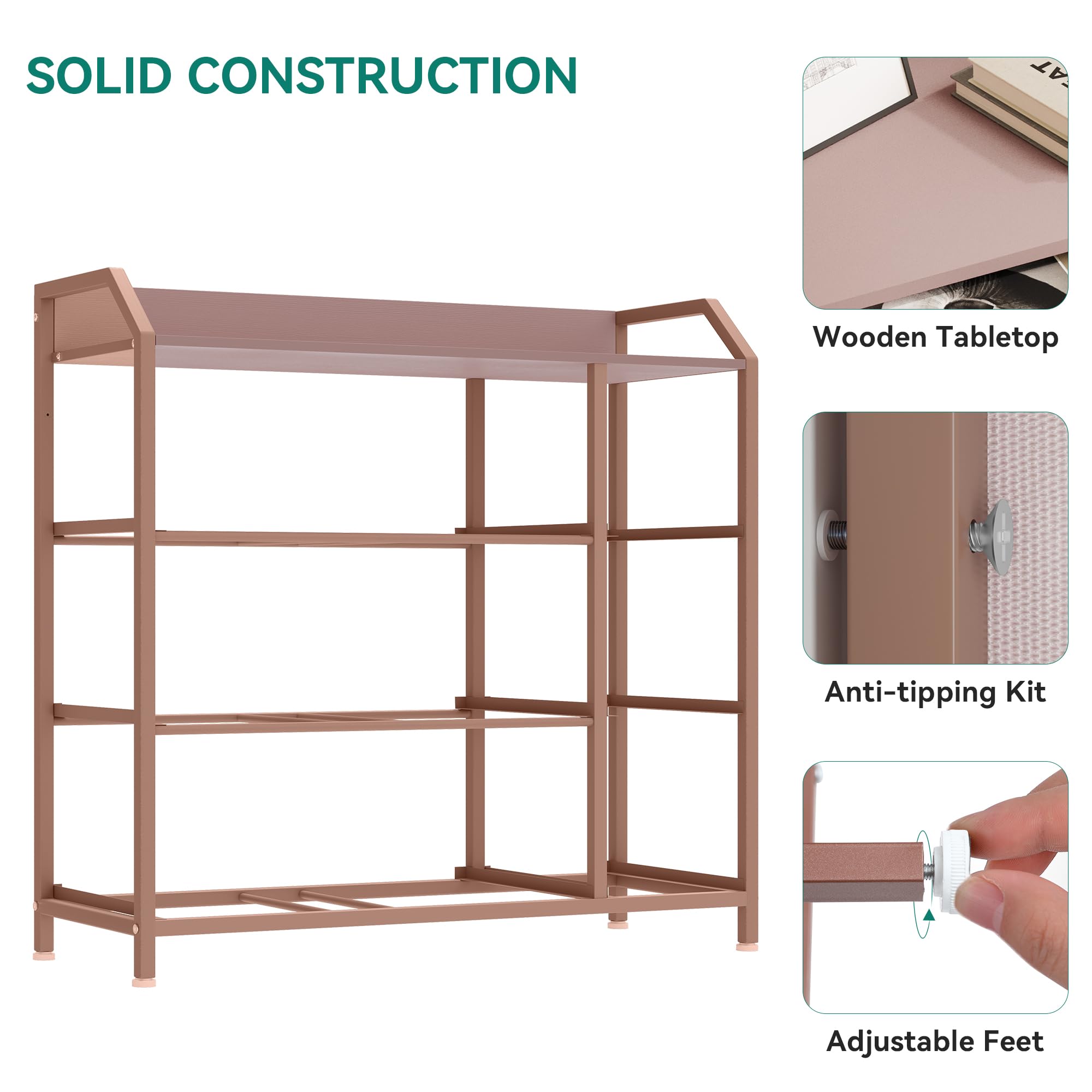 YITAHOME Dresser with 6 Drawers - Fabric Storage Tower, Organizer Unit for Bedroom, Living Room, Hallway, Closets (Rose Gold)
