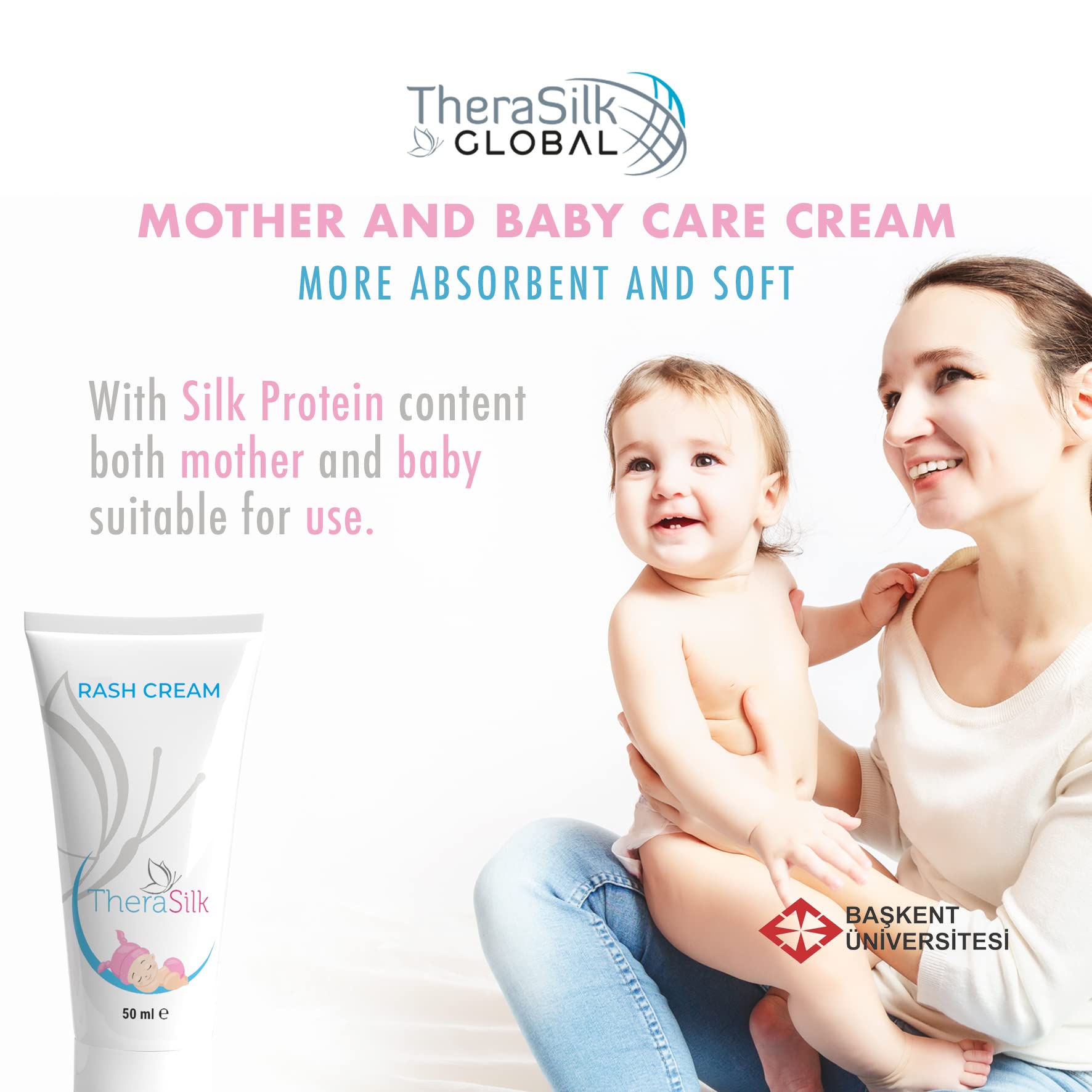 TheraSilk Best Diaper Baby Rash Cream 50 ml - Contains Intense Silk Protein