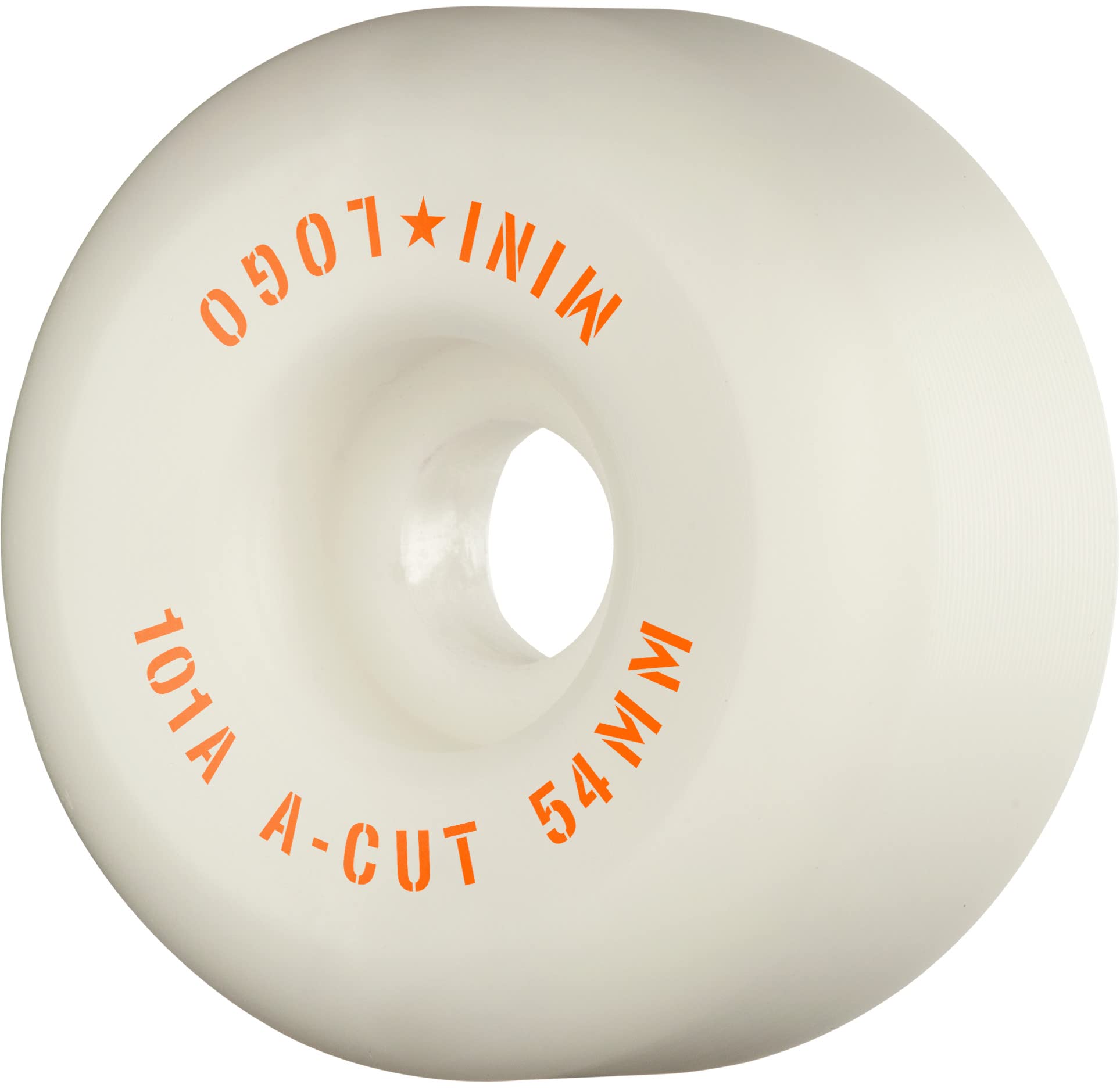 Mini Logo Skateboard Wheels A-Cut '2' 54mm 101A White