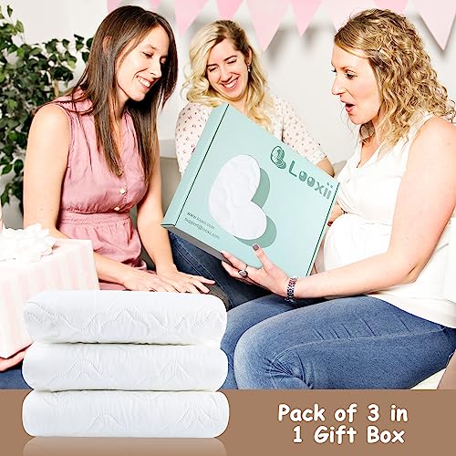 Looxii Waterproof Crib Mattress Protector 3 Pack Crib Mattress Pad Cover Soft and Breathable Absorbent Crib Toddler Mattress Cover
