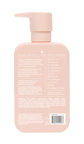 MONDAY Haircare Volume Shampoo 12oz for Thin, Fine, and Oily Hair, Made from Coconut Oil, Ginger Extract, & Vitamin E, 100% Recyclable Bottles (354ml), Pink (10428)