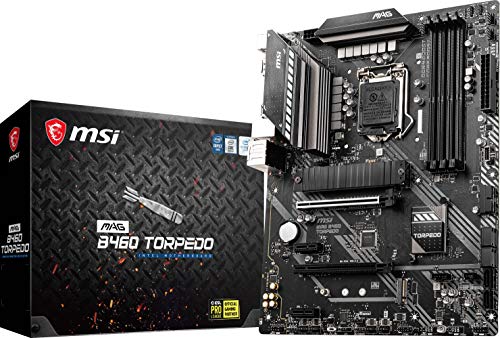 MSI MAG B460 Torpedo Gaming Motherboard (ATX, 10th Gen Intel Core, LGA 1200 Socket, DDR4, CFX, Dual M.2 Slots, USB 3.0, 2.5G LAN, DP/HDMI)