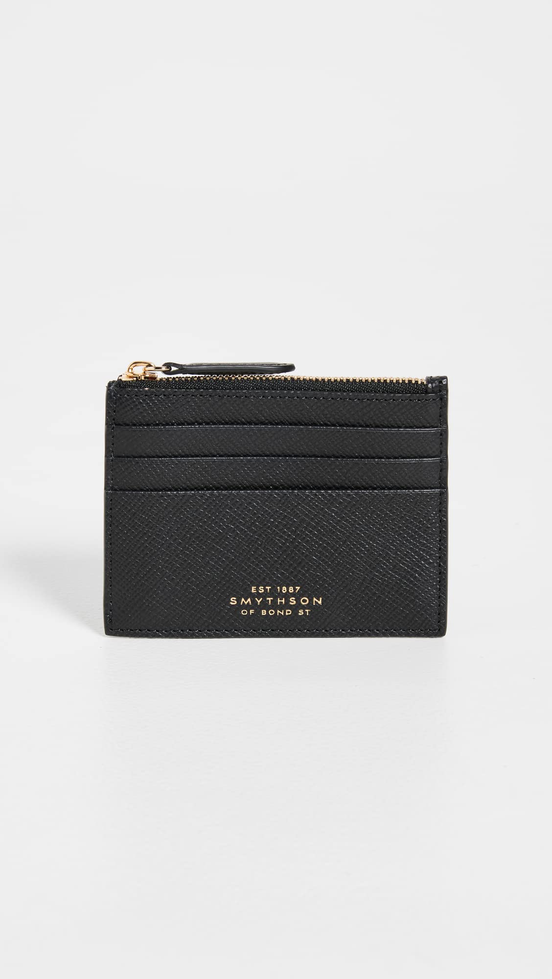 Smythson Women's 6 Card Coin Purse, Black, One Size