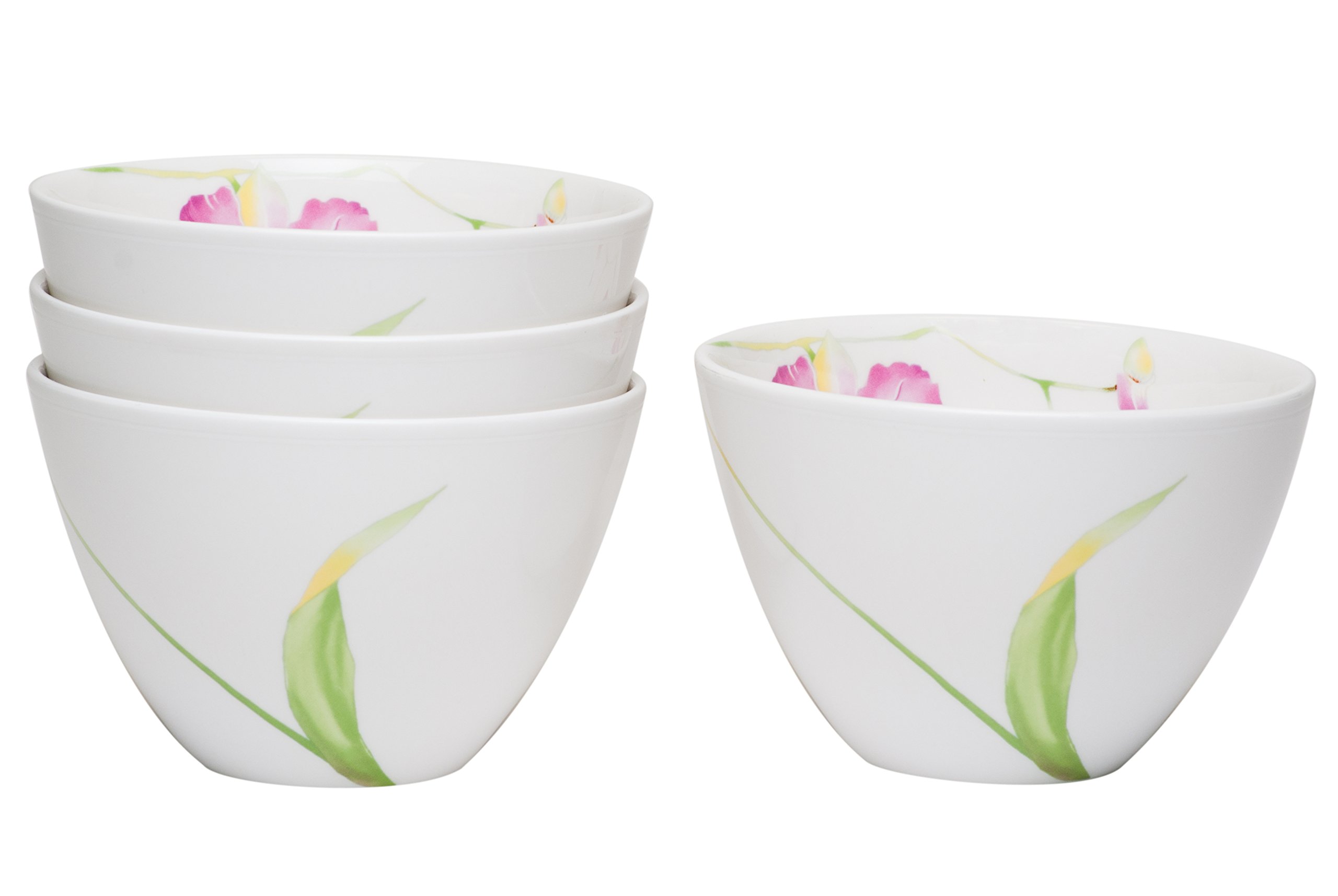 Red Vanilla FP004-421 5" Leilani Coupe Bowl (Set of 4), 20 oz, White