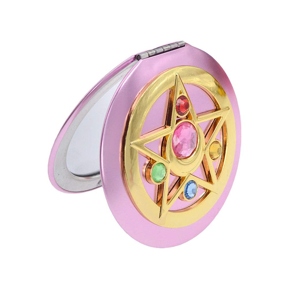 Makeup Compact Mirrors, Personal Portable Travel Handheld Foldable Double Sided Mirror