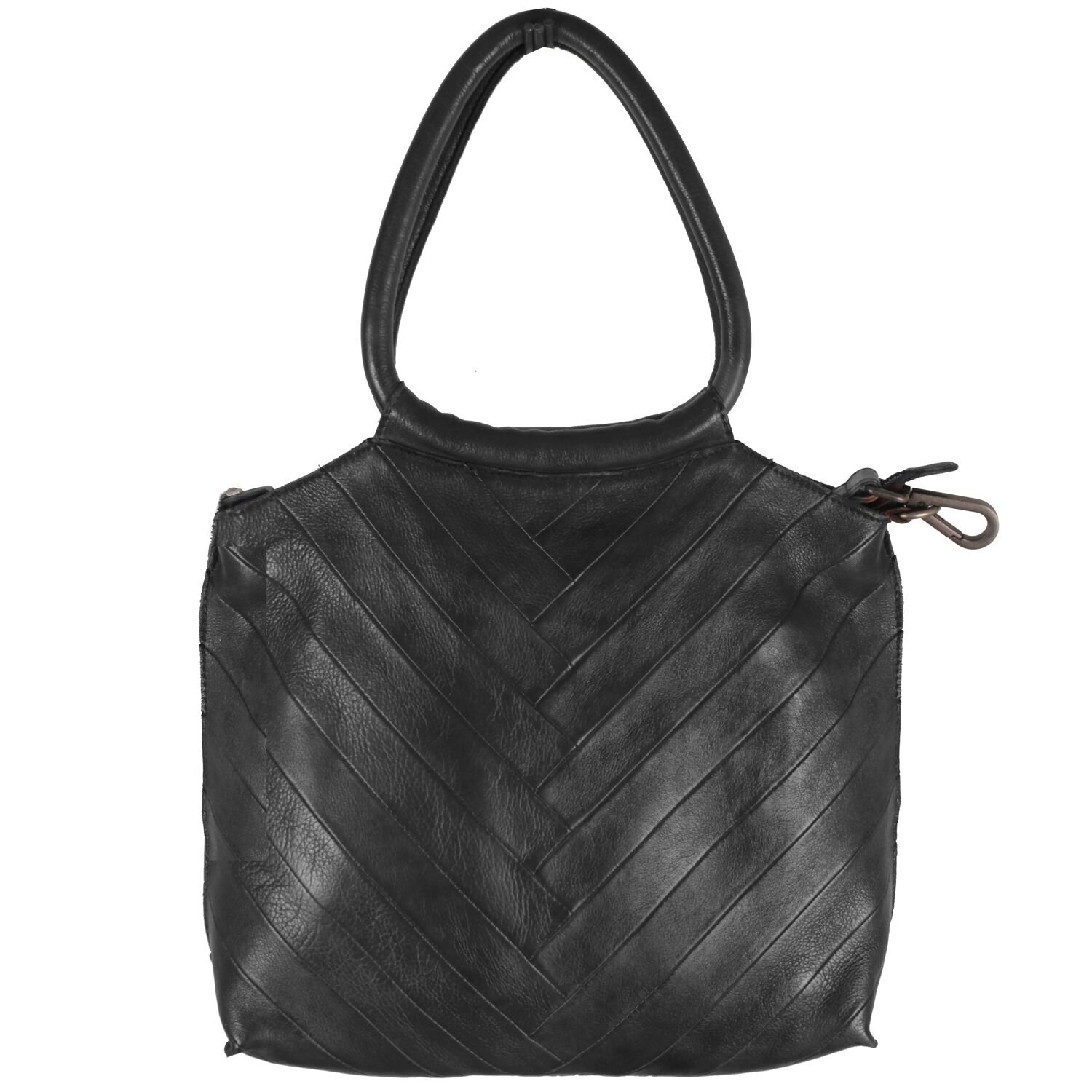 Latico Leathers Dalton Handbag Tote in Black - Made From 100% Genuine Authentic Leather Handcrafted by Artisans