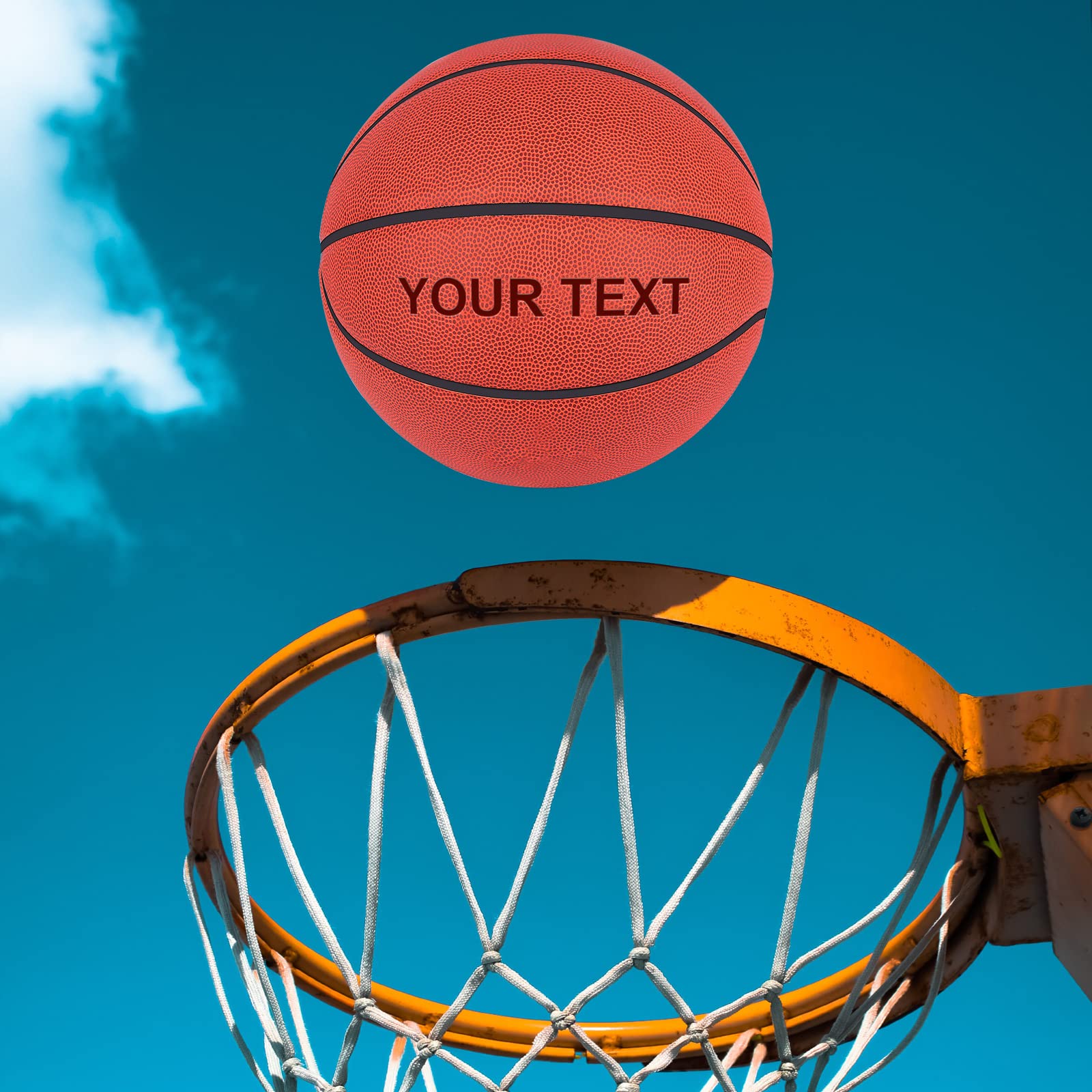 OXYEFEI Custom Personalized Basketball,Engraving Name Custom Outdoor Indoor Basketball Gift - Official Size 29.5" (Basketball)