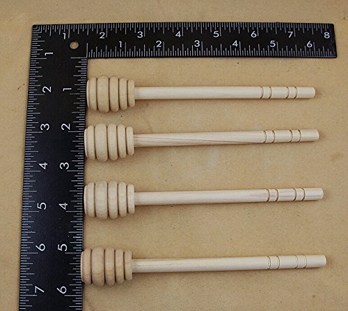 Pack of 50 Pieces 6 Inch Wood Honey Dipper tick Spoon Dip Drizzler Server for Honey Jar Dispense Drizzle Honey New