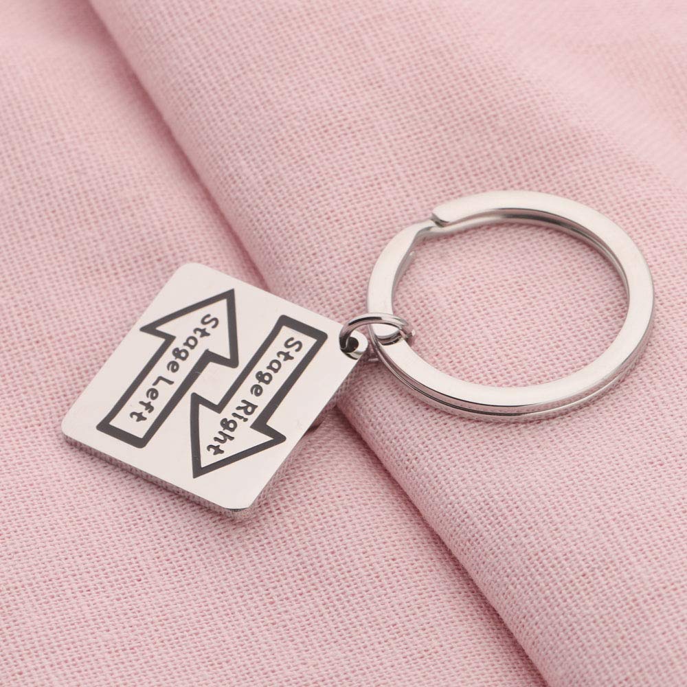 KUIYAI Theater Keyring Stage Right Stage Left Keychain Musical Theater Gift (Keychain)