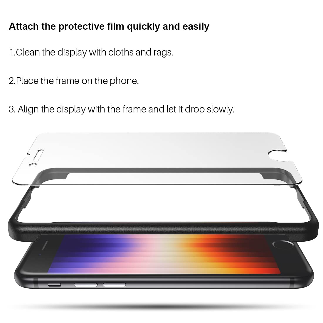 LK 4 Pack Screen Protector Compatible With iPhone SE 3 5G (2022) / iPhone SE 2020 / iPhone SE2, 9H HD Clear Tempered Glass screen protector for iPhone 8/7, Case Friendly, Anti-Scrach, 9H Hardness