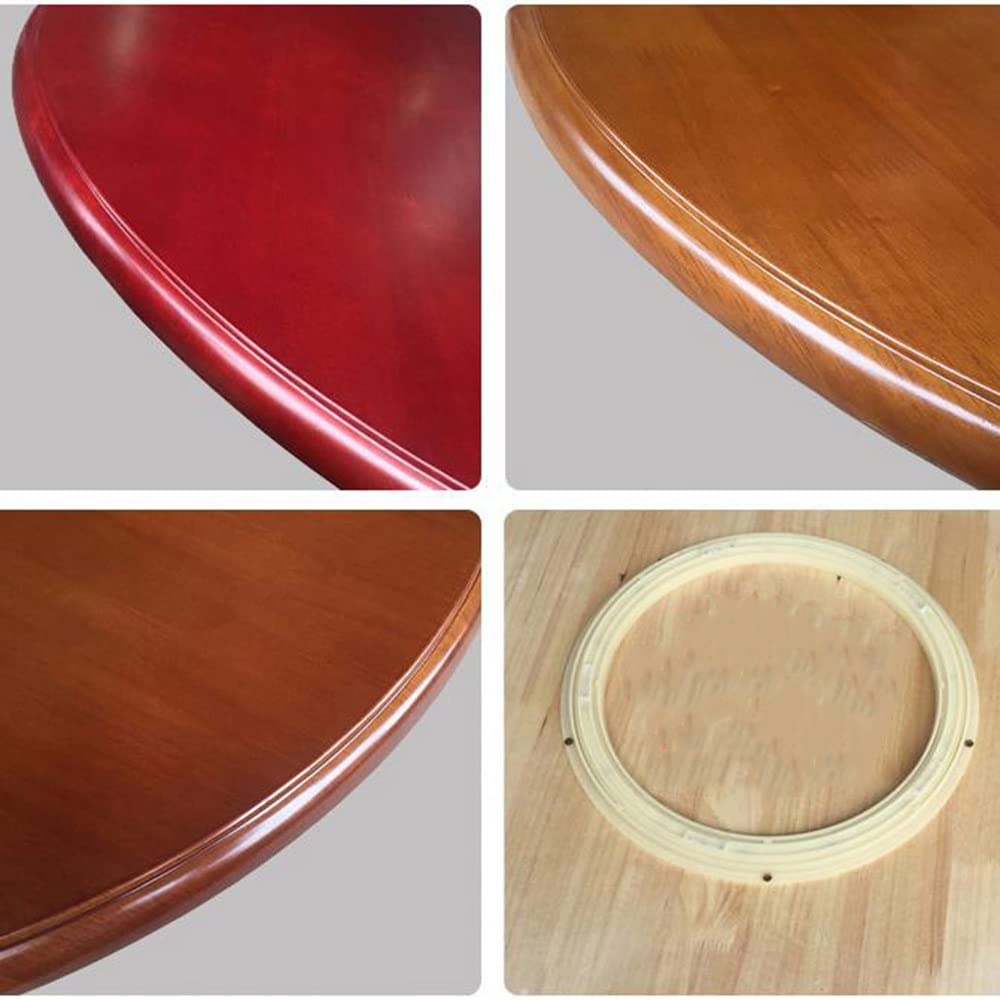 REDEXI Dining Table Wooden Rotating Tray Round Lazy Susan Turntable Heavy Duty Rotating Serving Tray, Silent/Smooth, Solid Wood, 360° Swivel (Color : Black, Size : 90cm/36")